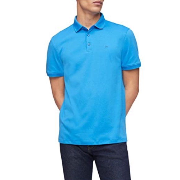 Calvin Klein | Shirts | Calvin Klein Liquid Touch Polo In Bluefish Bq2 ...